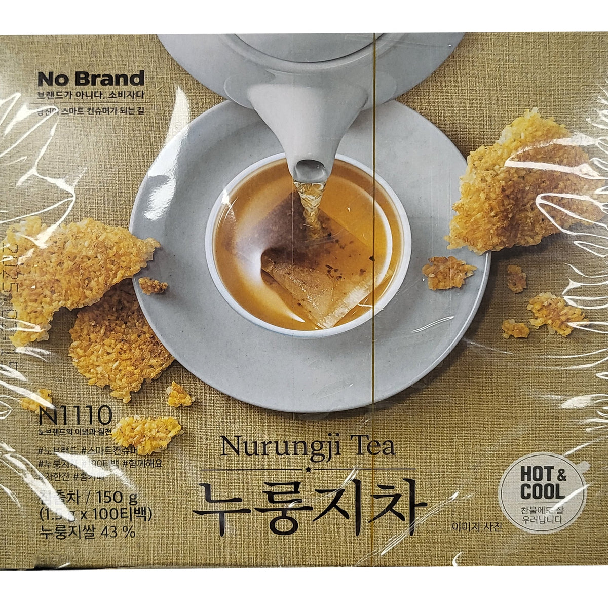 [NOBRAND] Scorched Brown Rice Chip Tea, Nurungji Tea - 100 Tea Bags ...
